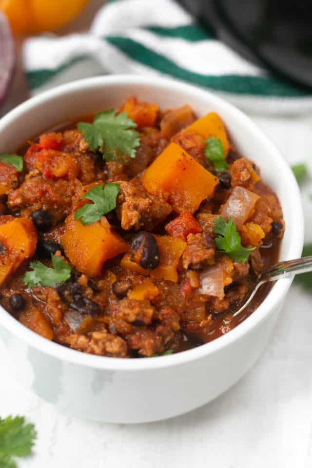 Butternut Squash Turkey Chili - Healthy Liv
